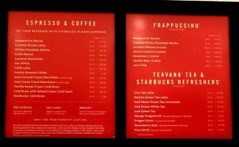 Menú de Bebidas con Precios Royal Caribbean